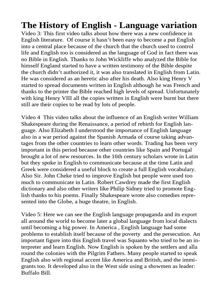 The History of English Word | PDF | English Language | Latin