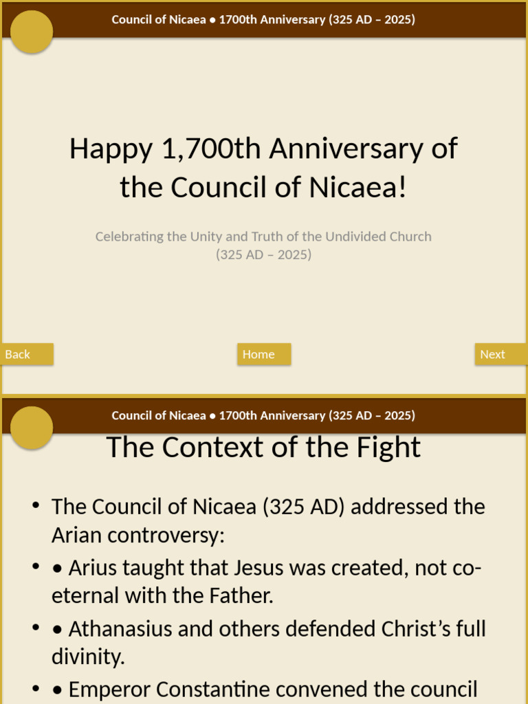 1700th Anniversary of Nicaea Celebration | PDF | Christian Theological ...