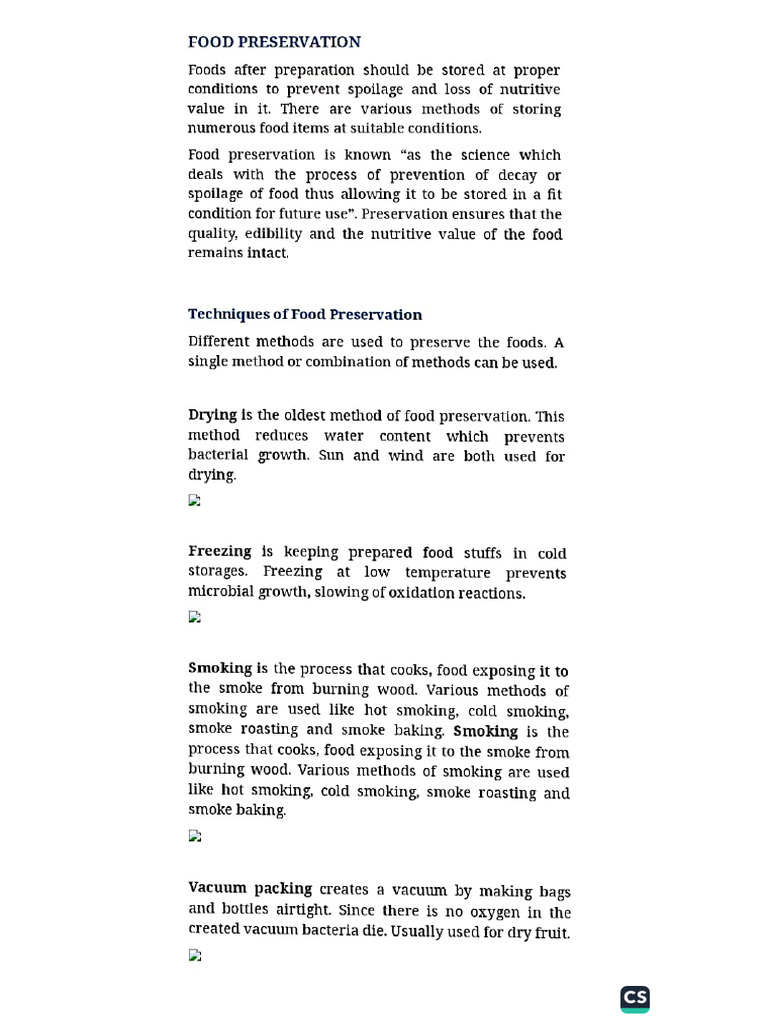 ET Food Preservation | PDF