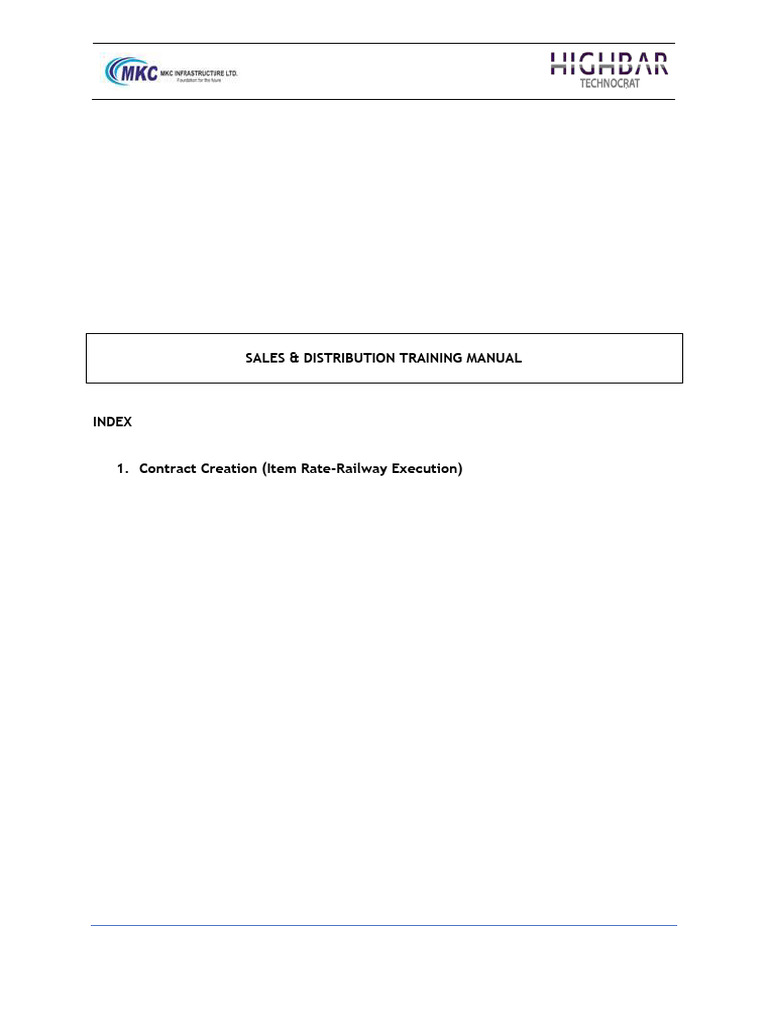 UT-02 - Contract Creation (Item Rate-Railway Execution) | PDF | Telephone