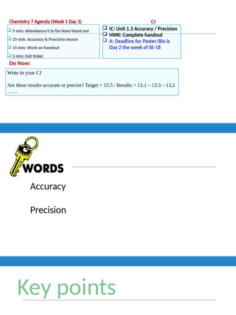 Chemistry 7: Accuracy & Precision Lesson | PDF | Accuracy And Precision ...