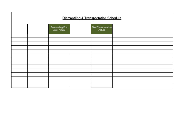 Transportation Schedule | PDF