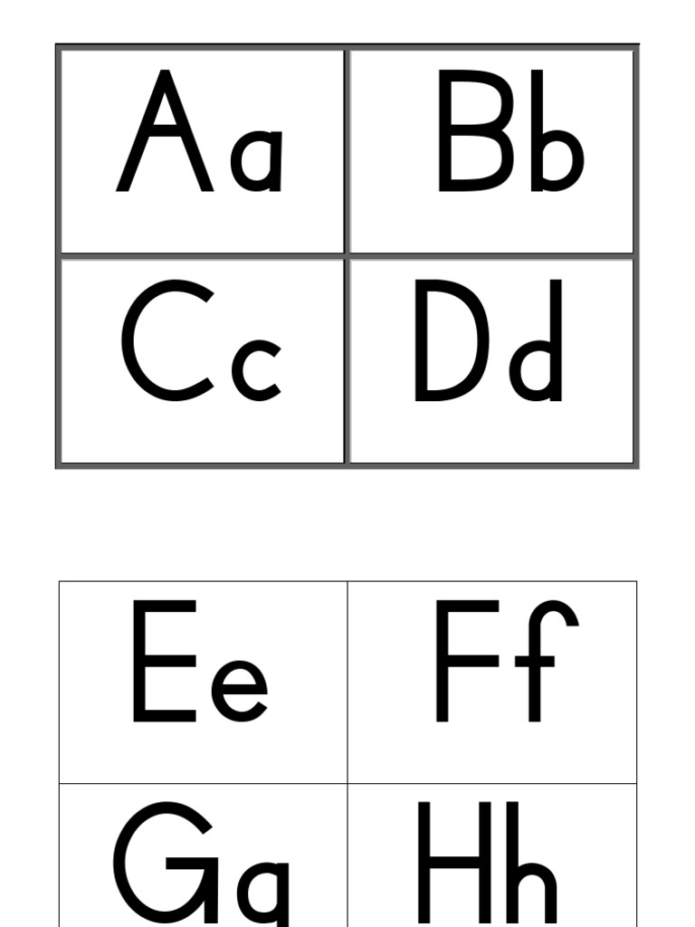 Alphabet Flashcards SISB NK Font (1) | PDF