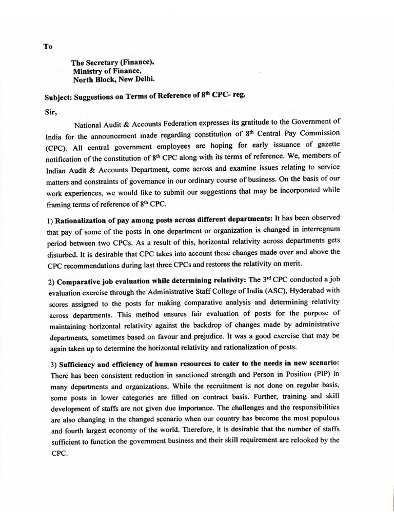 8th CPC (Terms of Reference) | PDF