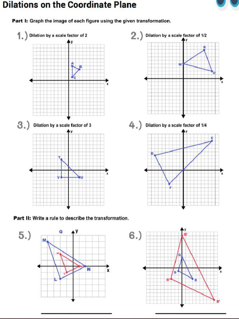 Dilations On Coordinate Plane | PDF