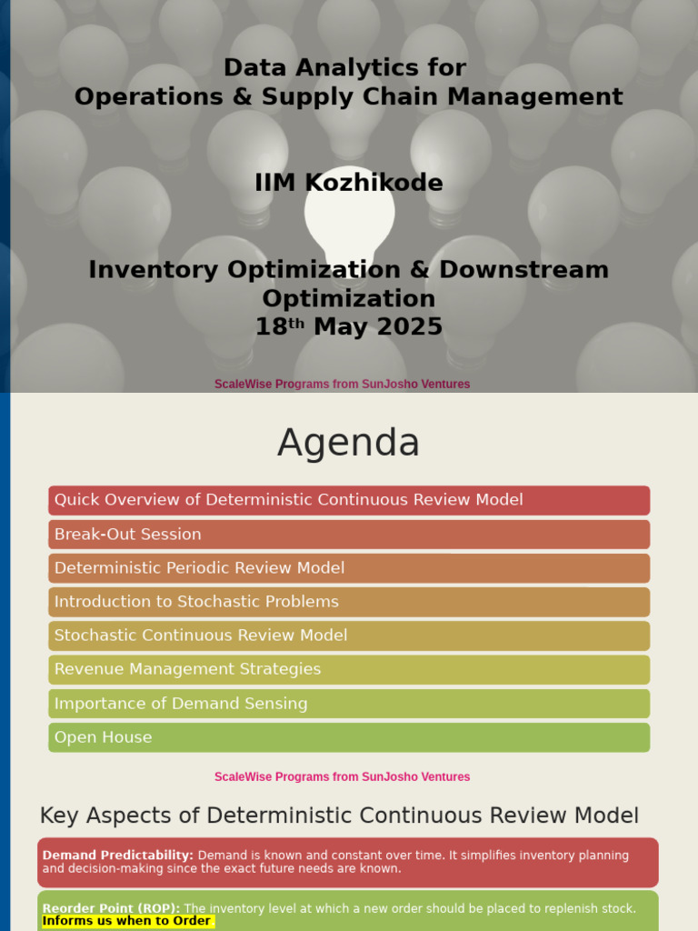 Inventory Optimization & Downstream Optimization | PDF | Pricing ...