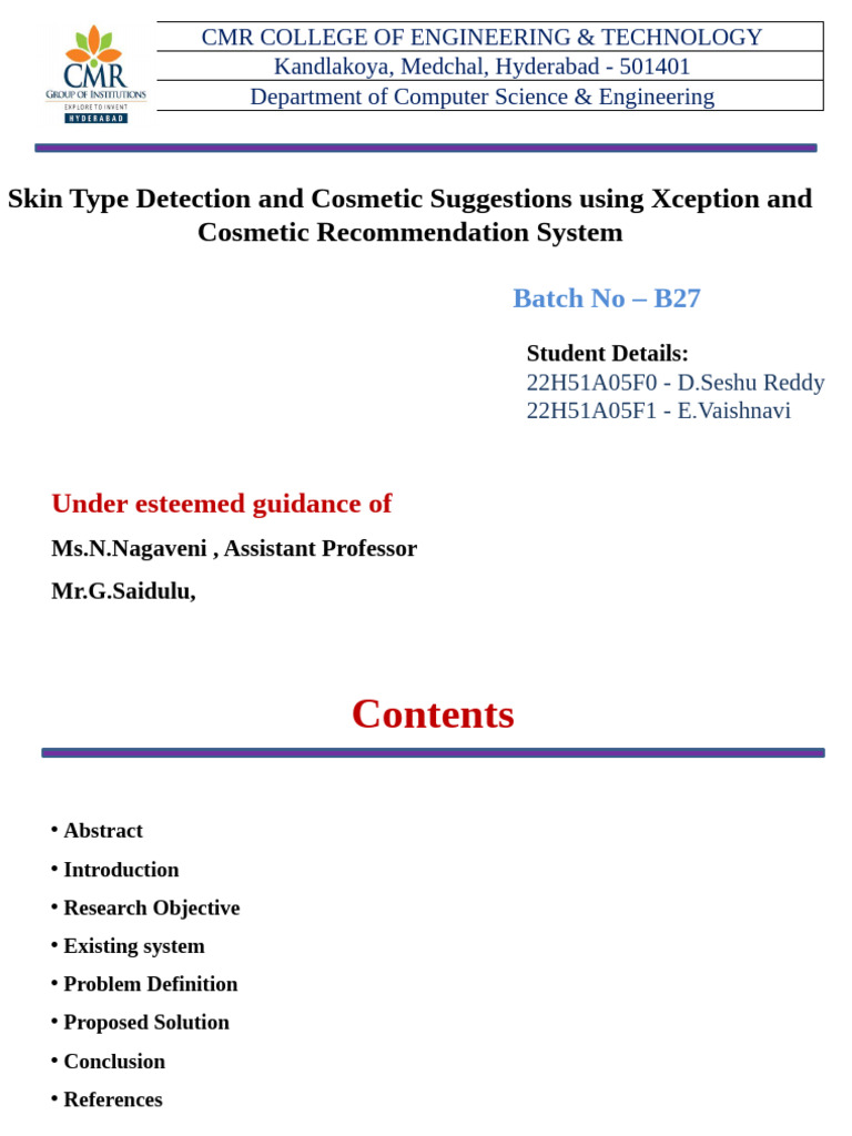 AI Skin Type Detection & Cosmetic Recommendations | PDF | Skin Care ...