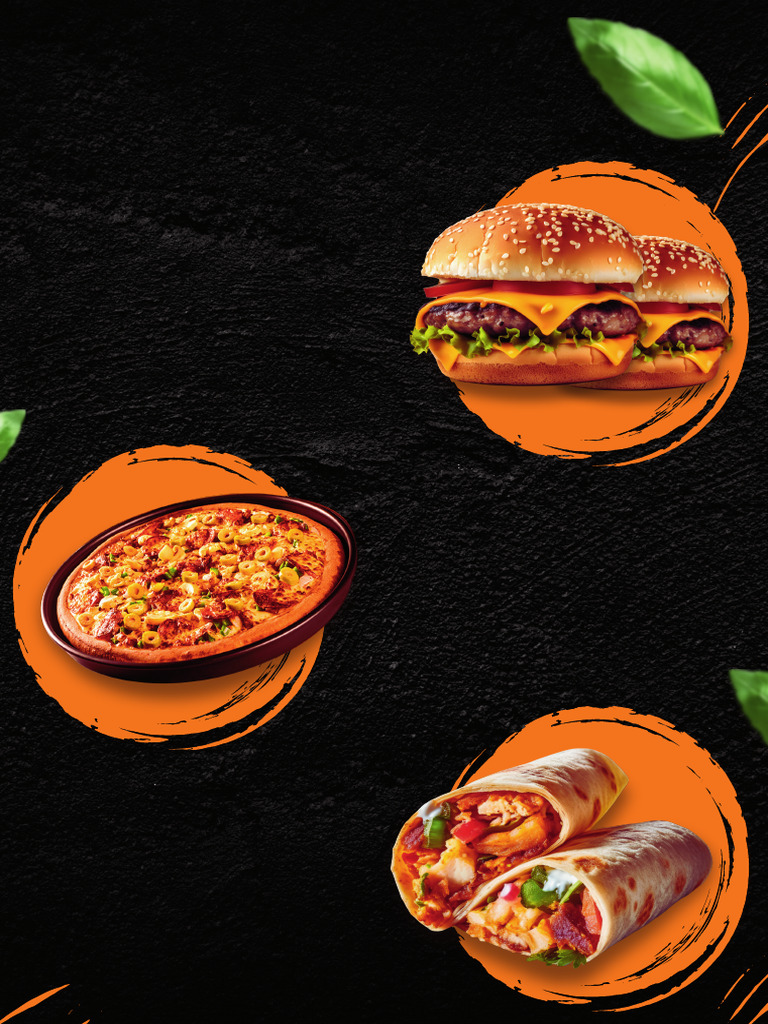 Orange and Black Fast Food Menu | PDF
