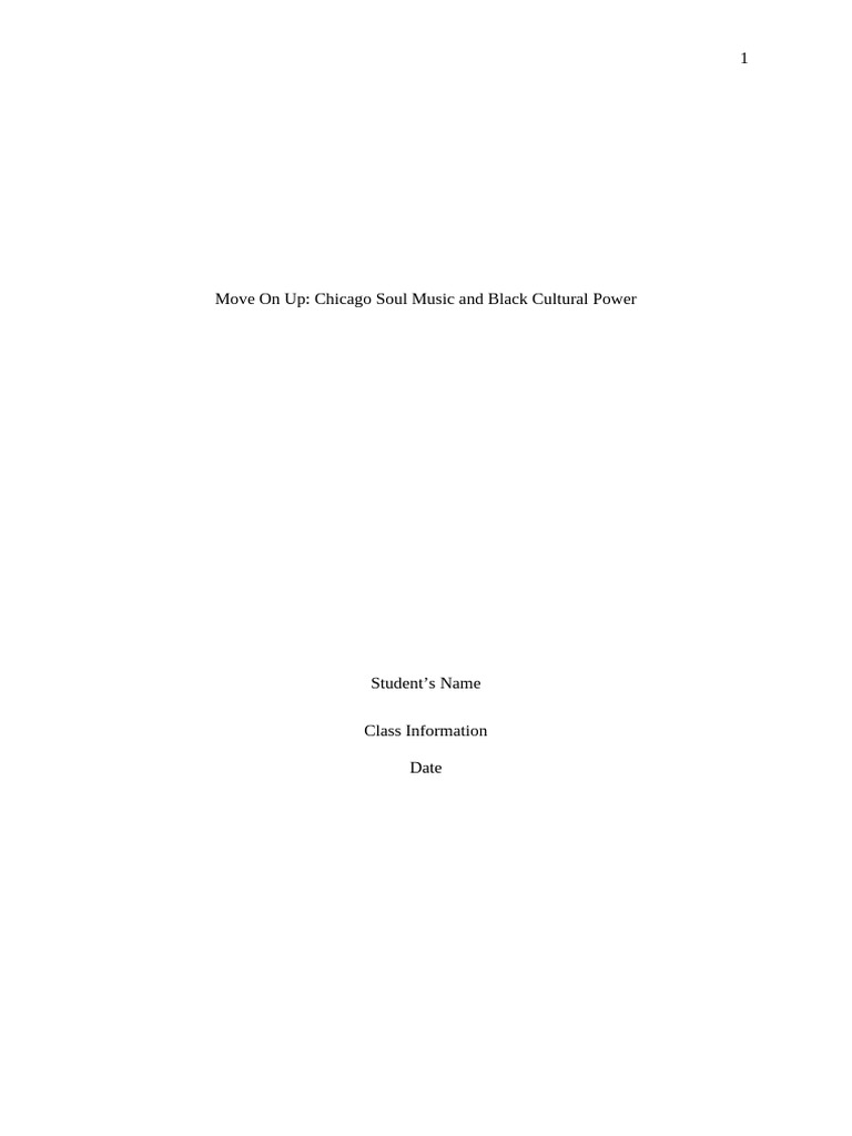 Chicago Soul Music and Black Power | PDF