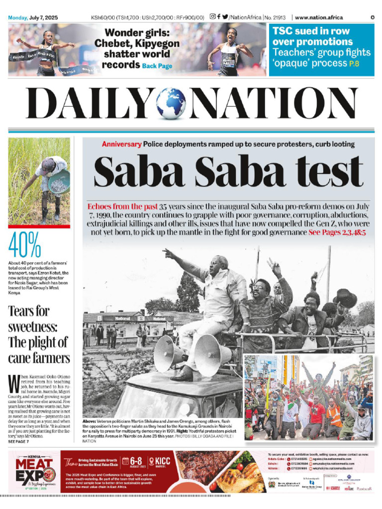 Daily Nation 7th July 2025 - NEWSPAPER ON CURRENT POLITICS | PDF