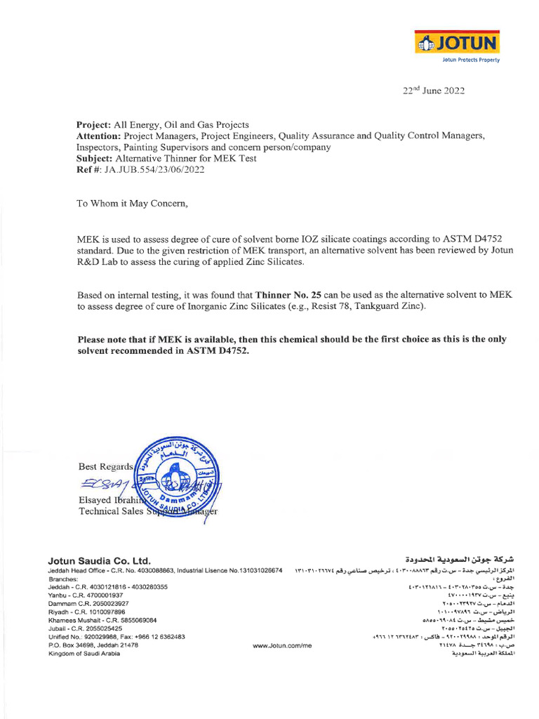 3.assessment of Degree of Cure of Inorganic Zinc Silicates (IOZ ...