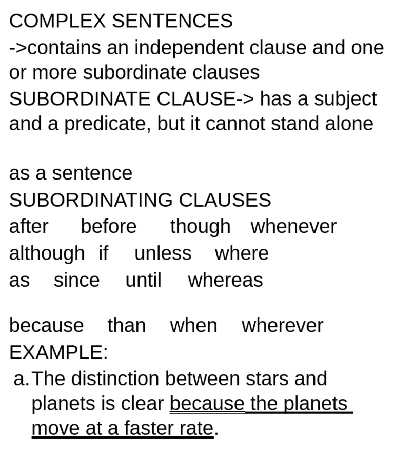 English Complex Sentences | PDF