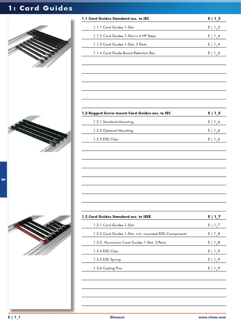IEC and IEEE Card Guides Overview | PDF