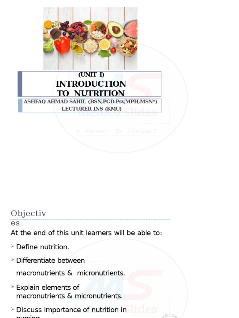 Applied Nutrition 2nd Semester BSN Complete Notes, by Husain.Z | PDF ...