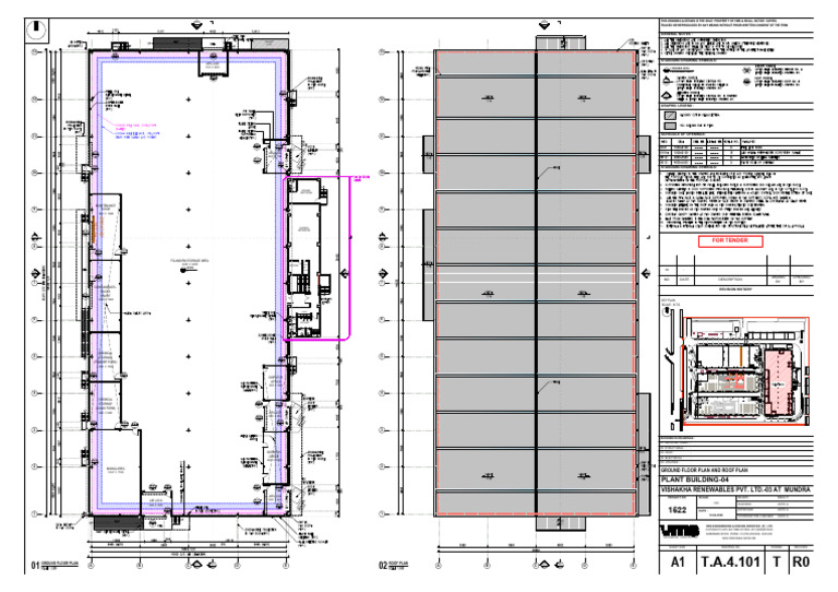 Ground and Roof Plan for Plant Building | PDF | Civil Engineering