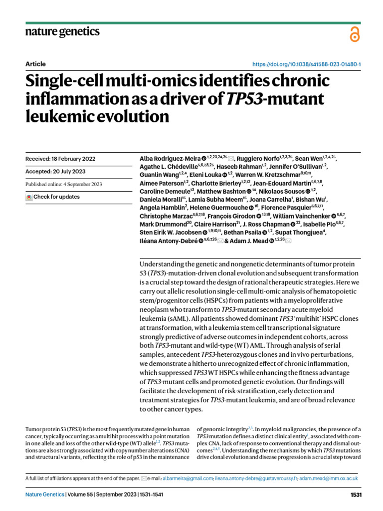 Nature 6-Single-cell Multi-omics Identifies Chronic Inflammation as a ...