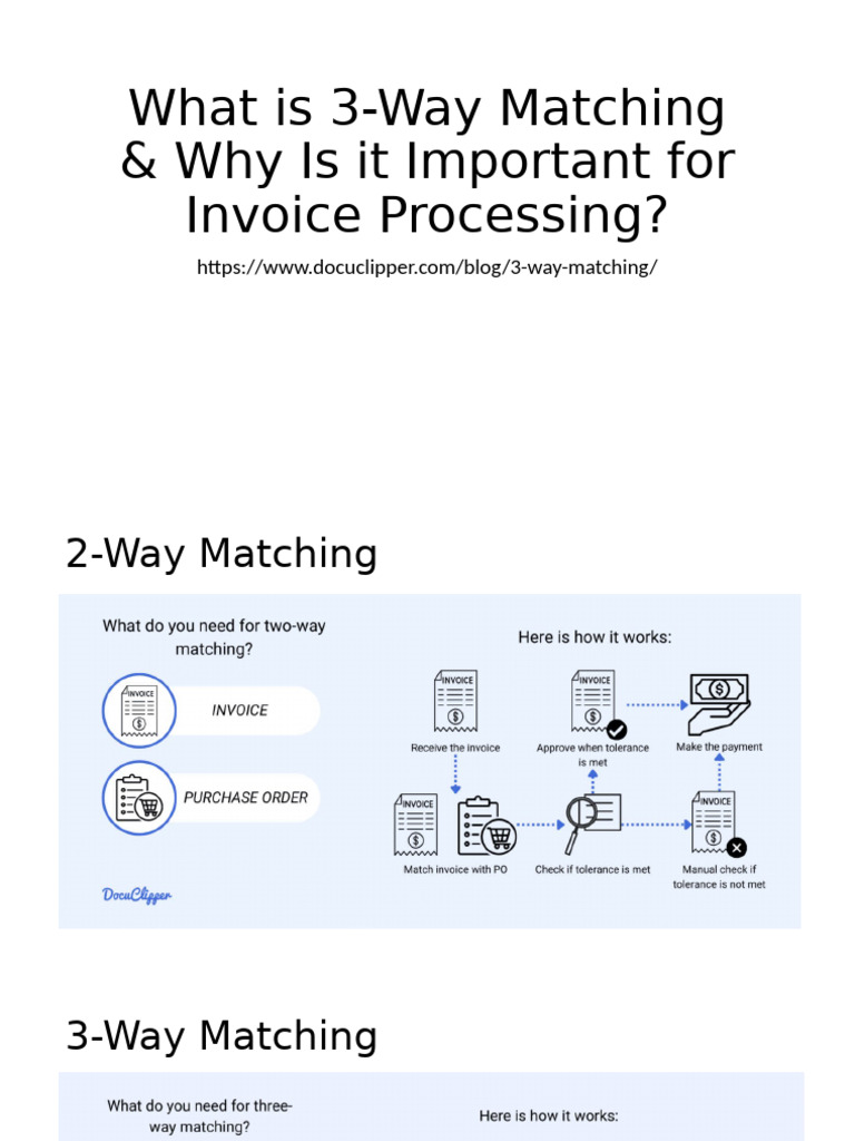 Importance of 3-Way Matching | PDF