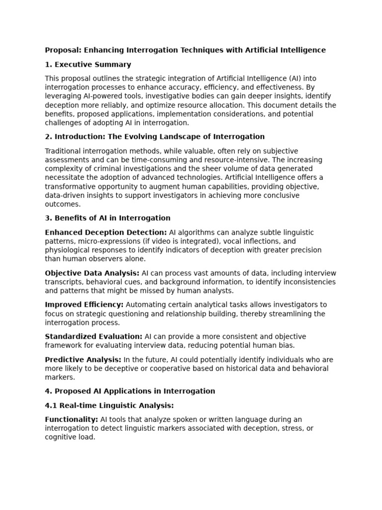 AI-Enhanced Interrogation Techniques | PDF | Artificial Intelligence ...
