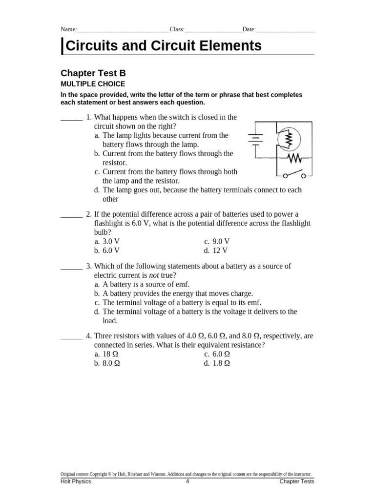 Series Circuit Practice Problems | PDF | Voltage | Series And Parallel ...