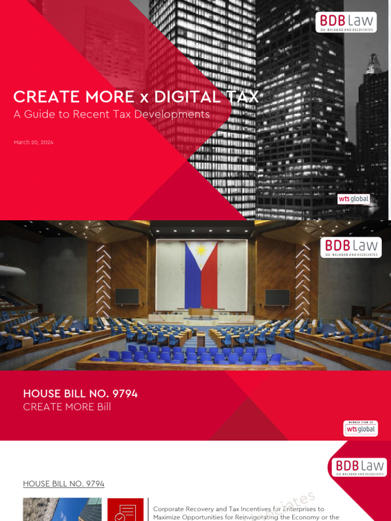CREATE MORE Tax Incentives Overview | PDF | Value Added Tax | Invoice