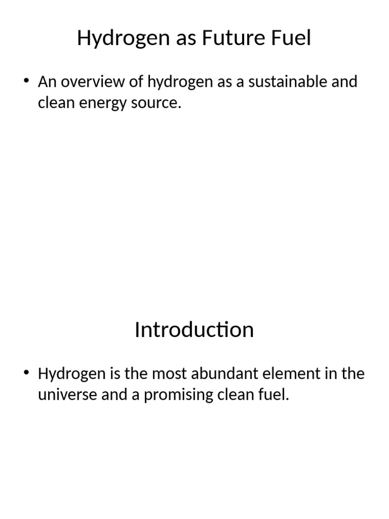Hydrogen: The Future of Clean Energy | PDF
