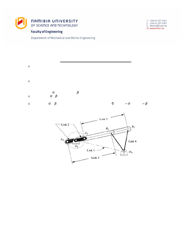 2.2-Linkage Synthesis Analytical | PDF | Mechanics | Mathematics
