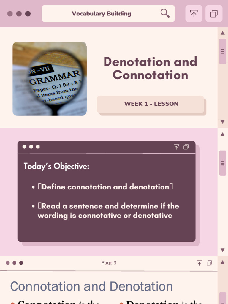 Denotation and Connotation (2) | PDF