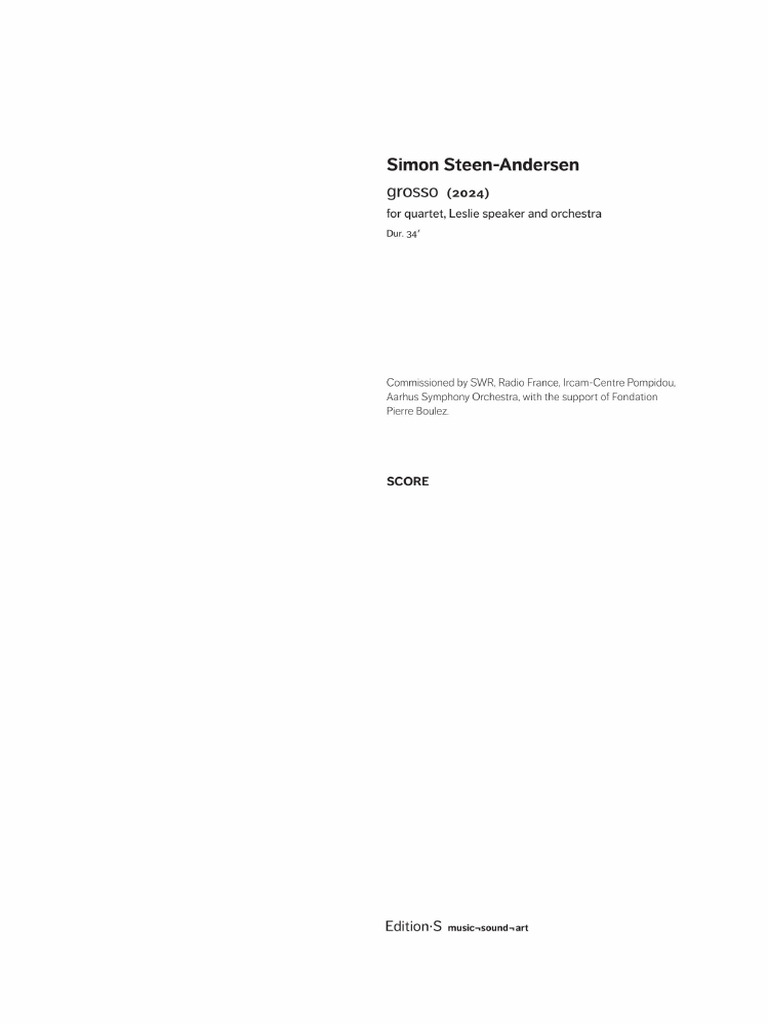 Steen Andersen, Simos - Grosso | PDF
