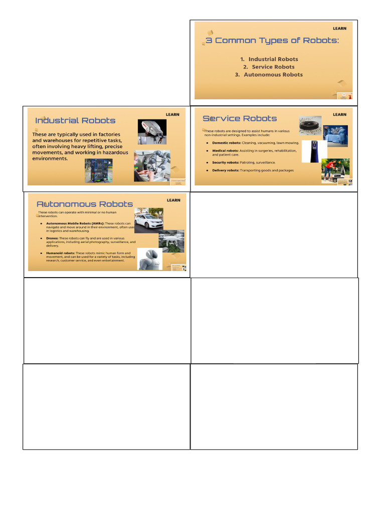 Classification of Robots | PDF
