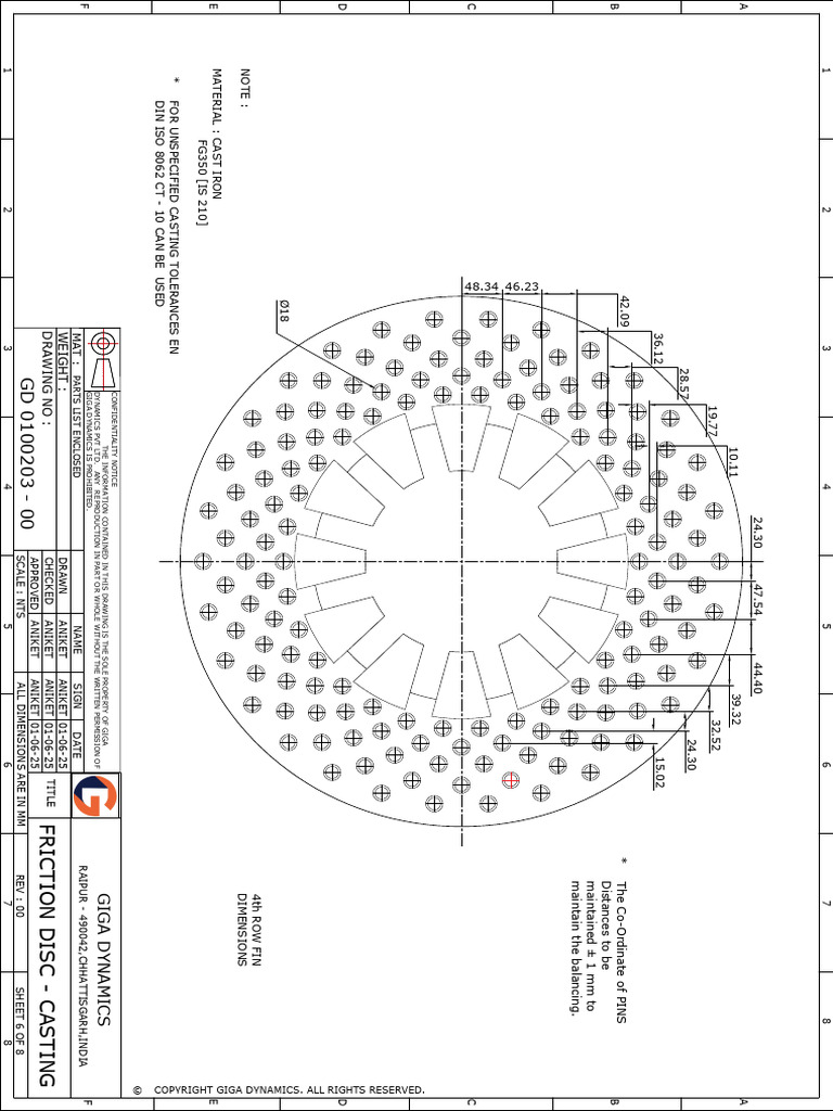 Friction Disc Casting Sheet 6 | PDF