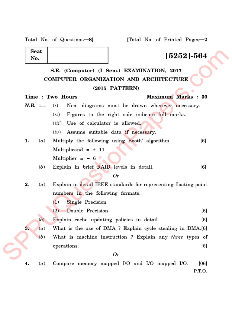 Be - Computer Engineering - Semester 3 - 2017 - November - Computer ...