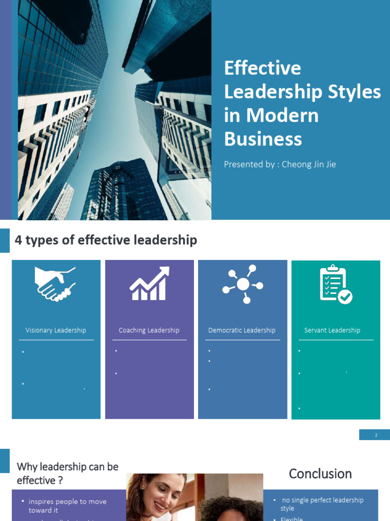 Effective Leadership Styles in Modern Business | PDF