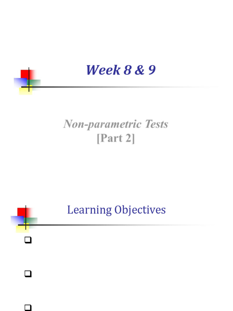 Nonparametric Hypothesis Testing Methods | PDF | Nonparametric ...