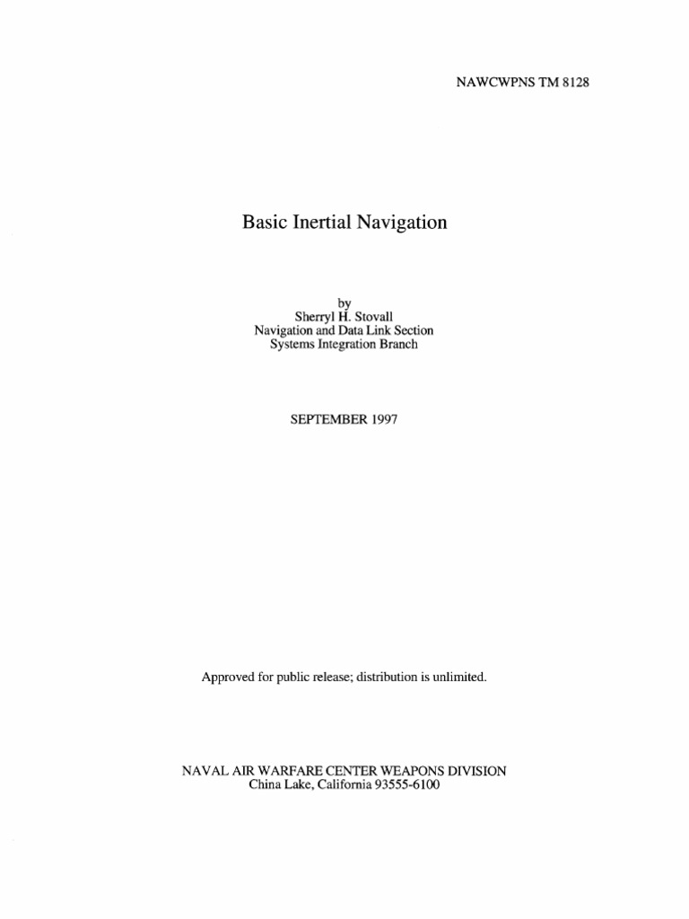 Basic Inertial Navigation | PDF | Inertial Navigation System ...