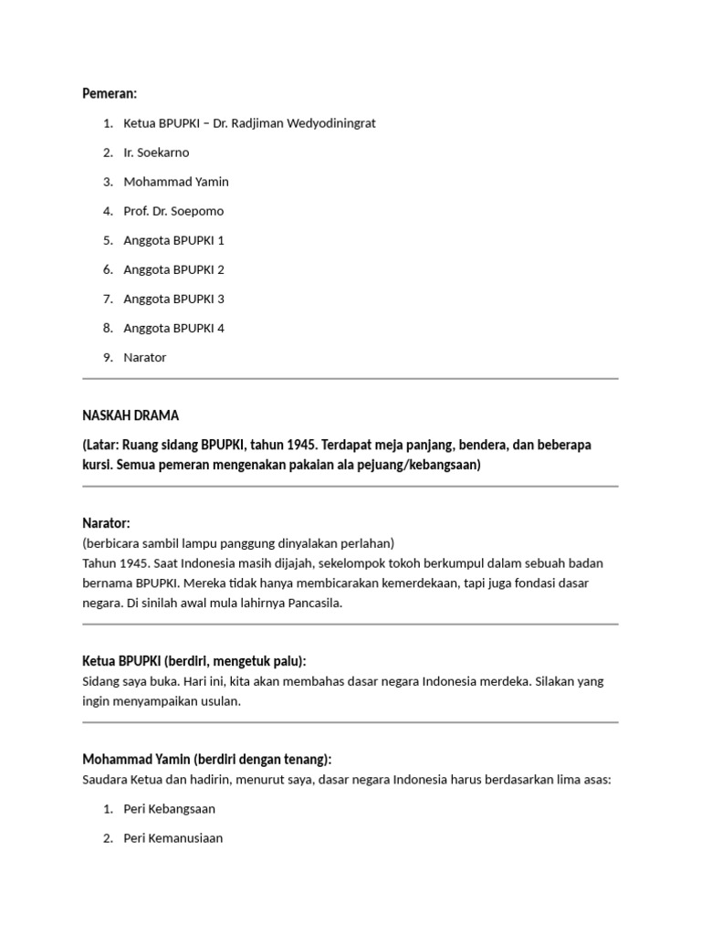 Naskah Sidang Perumusan Pancasila | PDF