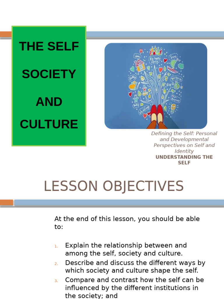 Lesson 2 The Self Society and Culture | PDF | Self | Identity (Social ...