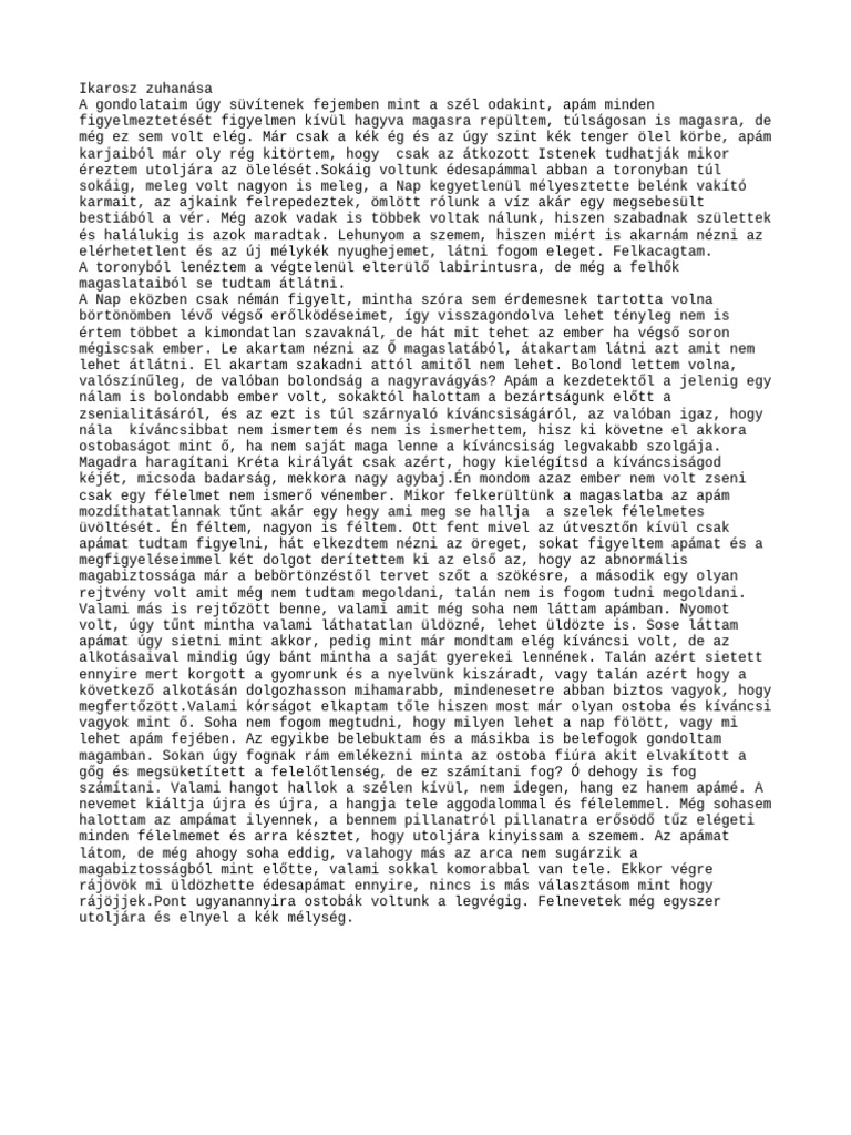 Ikarosz Zuhanása | PDF