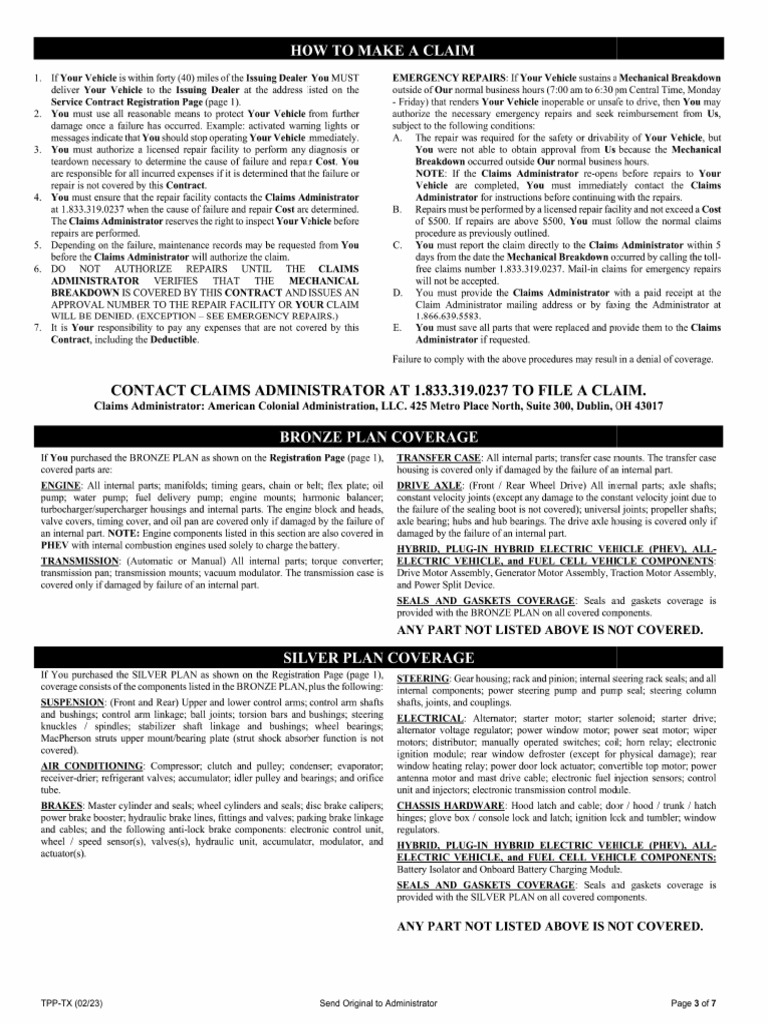 Warranty Example Page 2 | PDF