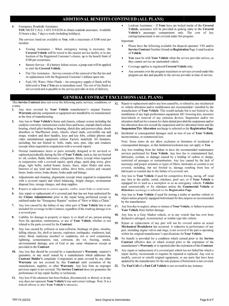 Warranty Example Page 4 | PDF