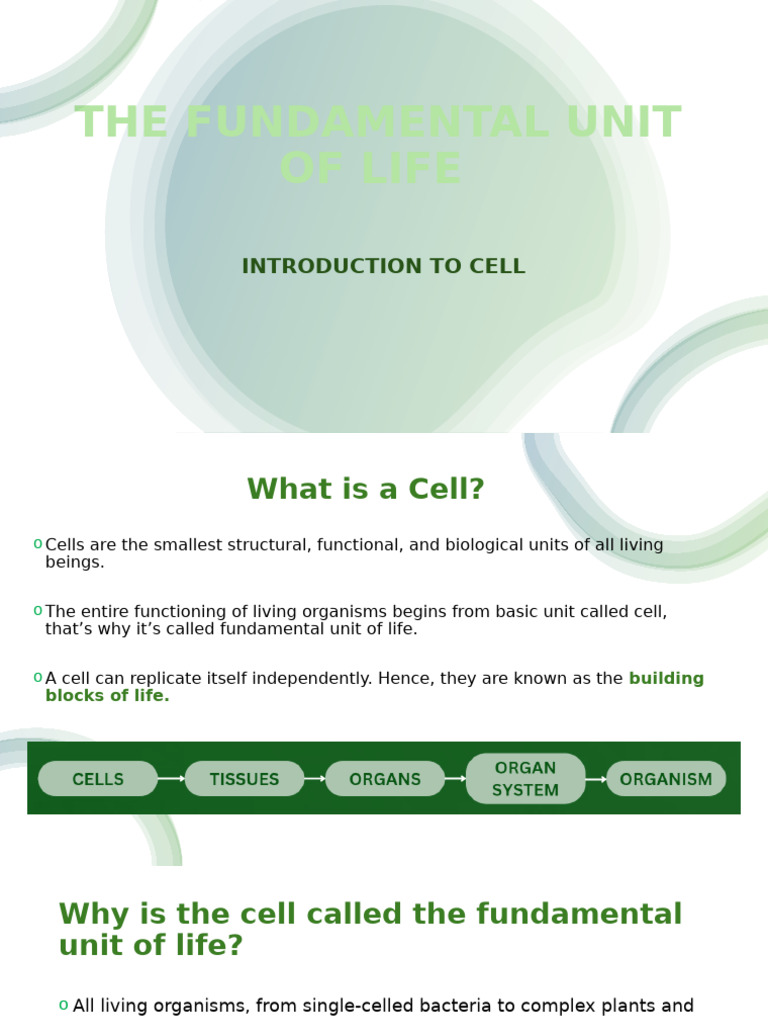 Understanding the Fundamental Unit of Life | PDF | Cell (Biology ...
