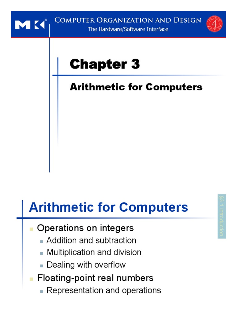 Chapter 3 Arithmetic For Computers | PDF | Mathematical Notation ...