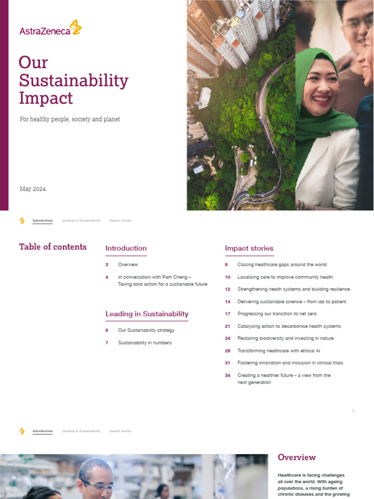 AstraZeneca Sustainability Report 2024 | PDF | Sustainability | Screening (Medicine)