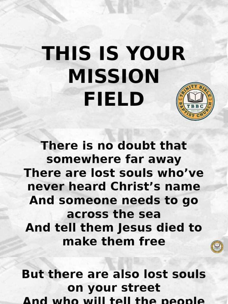 Your Mission Field Awaits | PDF