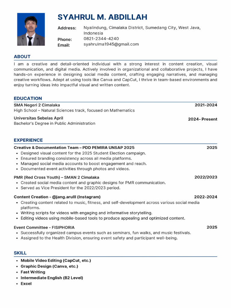 CV (ENG) Creative | PDF