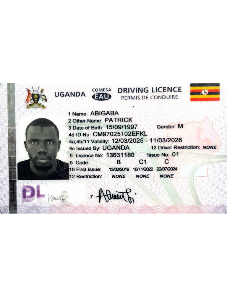 Uganda - Driving - Licence 18 08 2025 21 28 | PDF