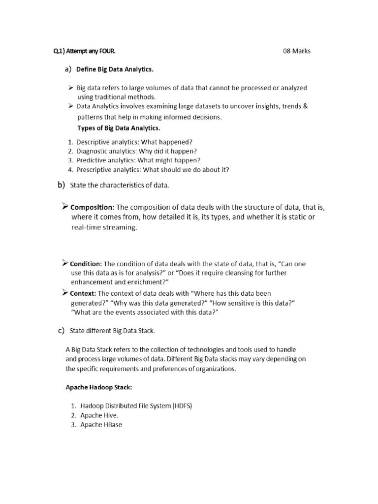 Big Data Questions | PDF