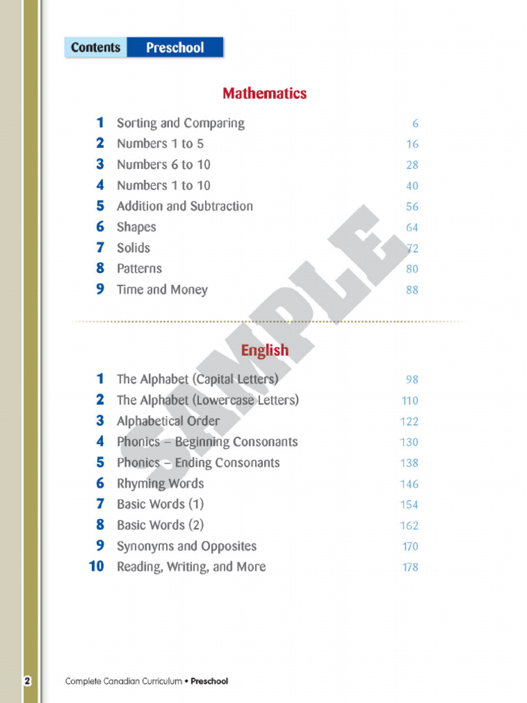 CCC Preschool (2) | PDF