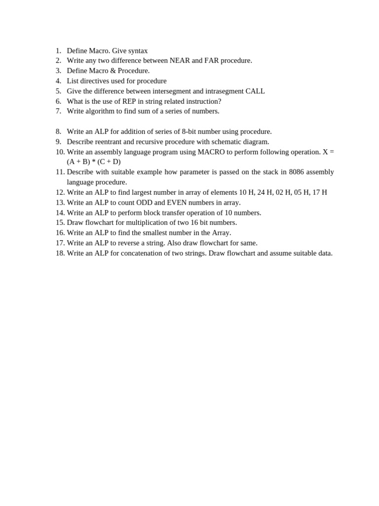 Assembly Language Programming Concepts | PDF