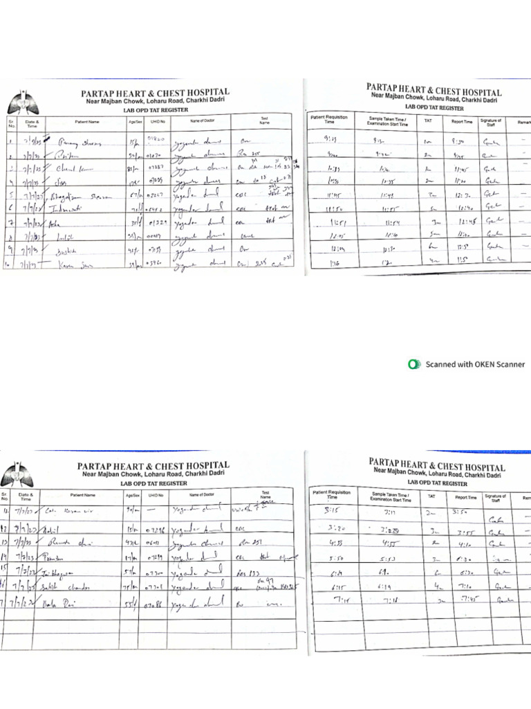 LAB TAT Register | PDF