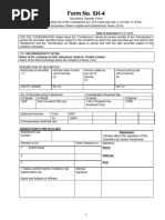 SH-4 Share Transfer Form Template | PDF | Securities (Finance ...